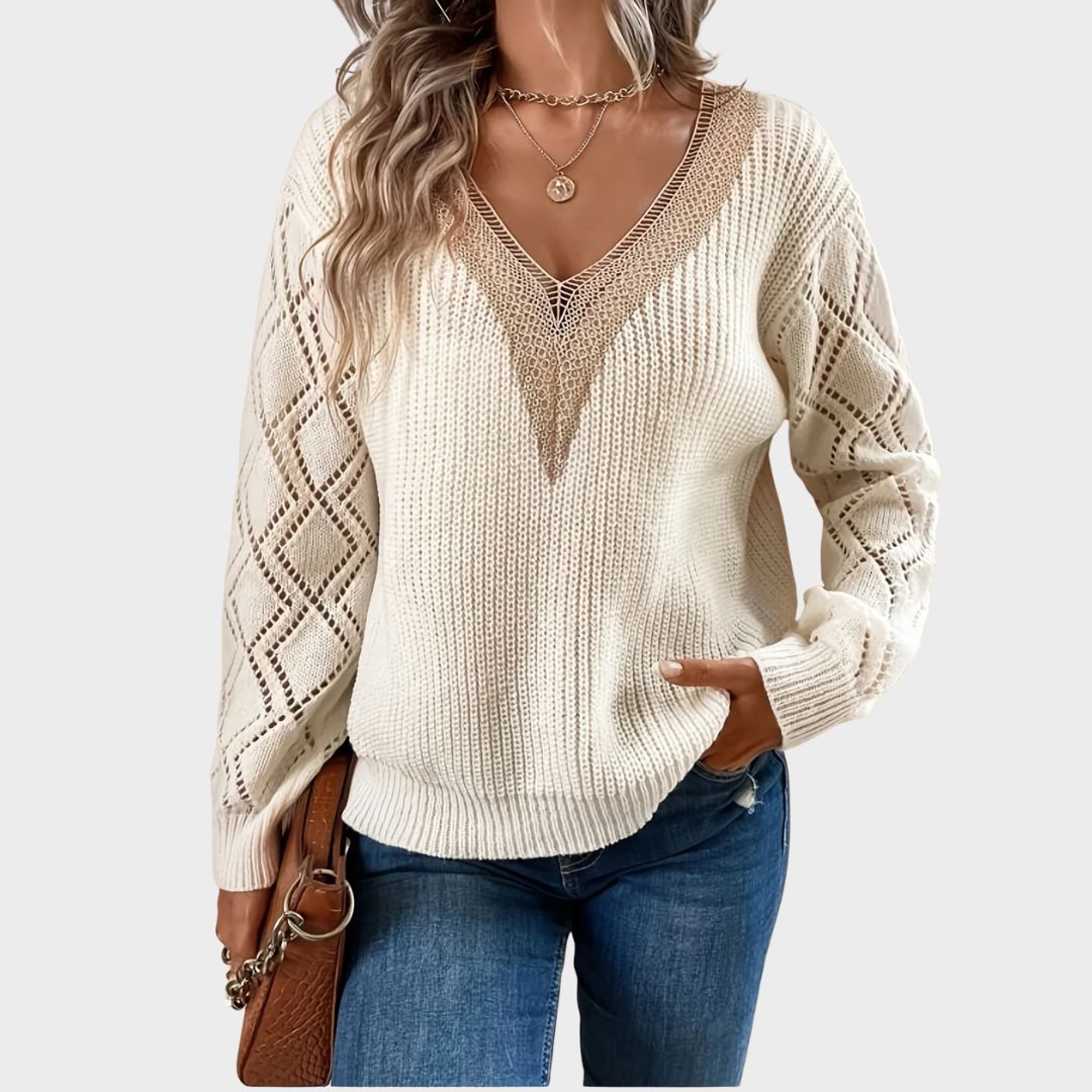 Hayden Marley | Solid V Neck Knitted Sweater – Hayden Avenue